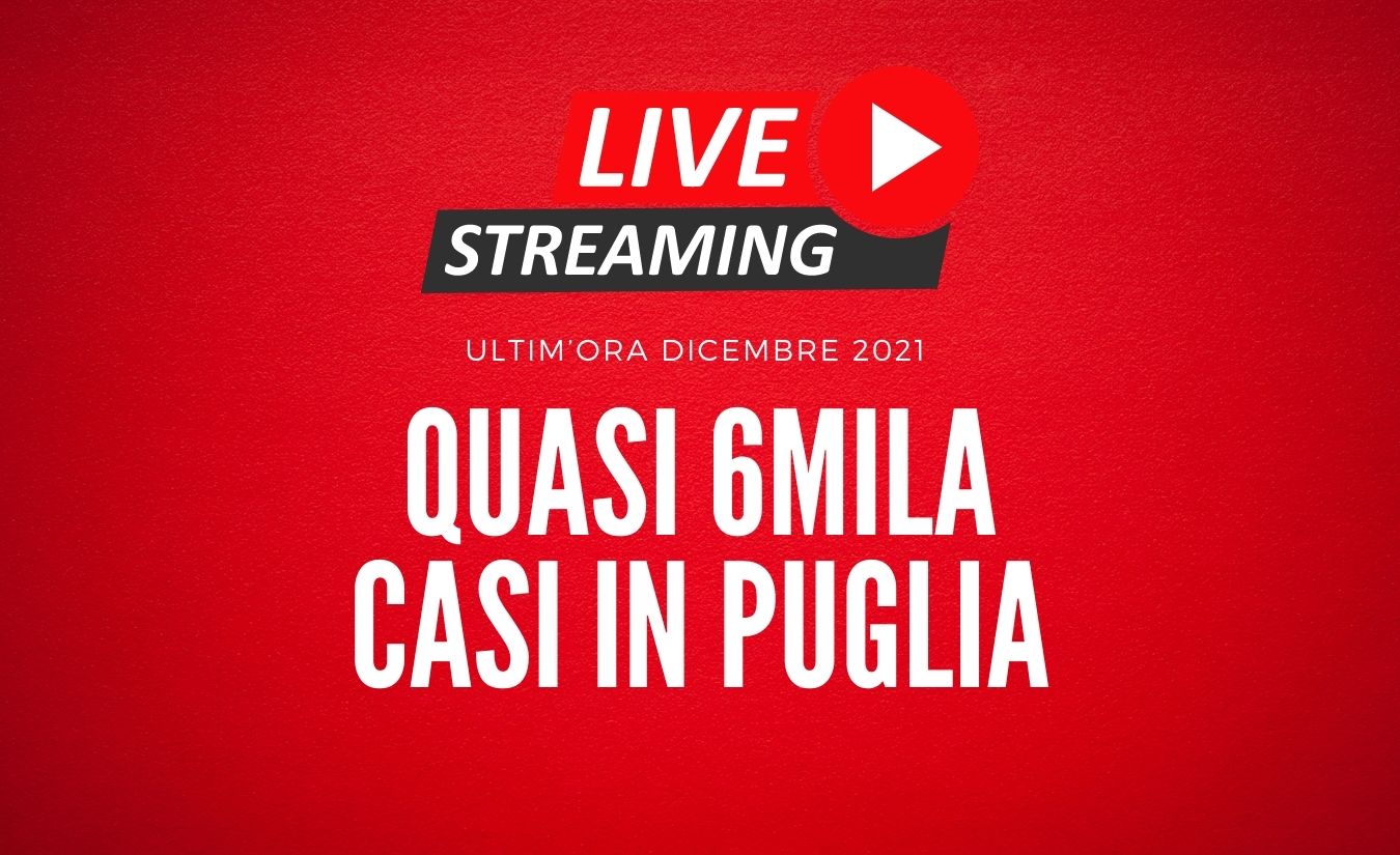 Puglia sotto la stretta del Covid: quasi 6mila casi solo oggi. 19 i ... Puglia sotto la stretta del Covid: quasi 6mila casi solo oggi. 19 i ...